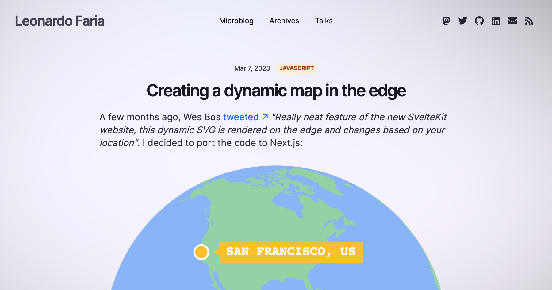 Creating a dynamic map in the edge · Leonardo Faria